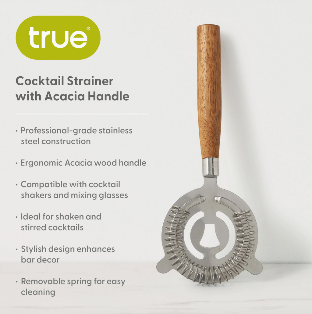 Cocktail Strainer with Acacia Handle – Live Edge Luxury Wood